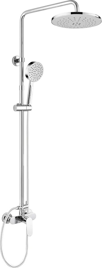 Mereo Mereo, Nástěnná sprchová baterie Viana 150 mm se sprchovou soupravou, ruční a talířovou sprchou o220mm, CBE60104SA