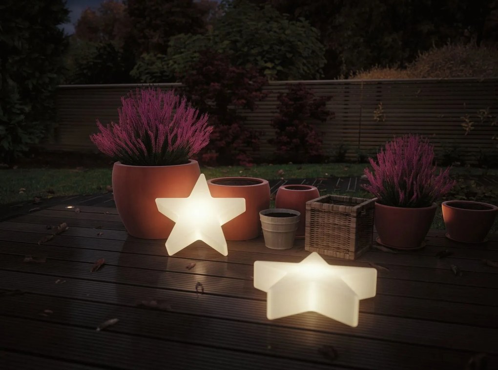 P 5021 Plug & Shine set LED světelný objekt hvězda vč. 2m-kabel a trafo IP67 3000K 2,8W bílá - PAULMANN