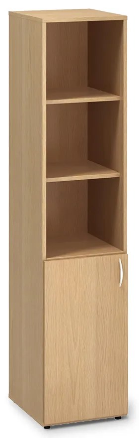 Vysoká úzká skříň ProOffice 40 x 47 x 178 cm, levá, buk