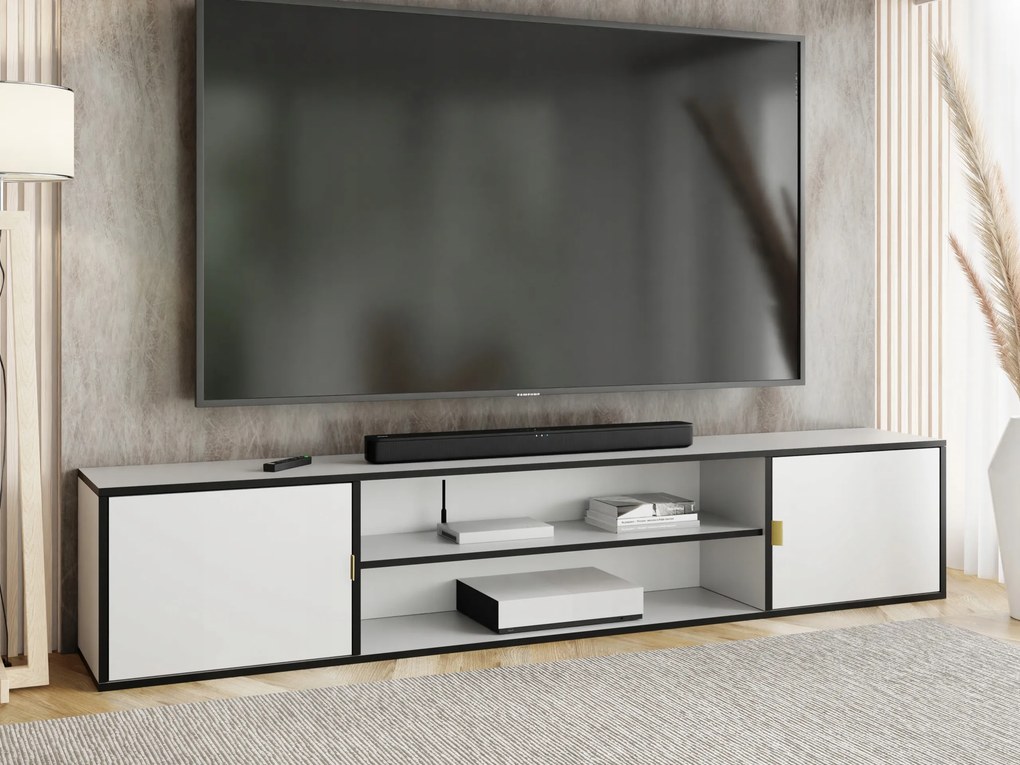 TV skříňka LUNO 4 otevřenáTV skříňka bílý