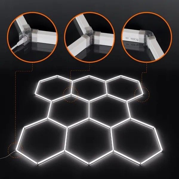 LED Stropní svítidlo LED/350W/85-265V 6500K 313x298 cm CRI 90 IP44 bílá