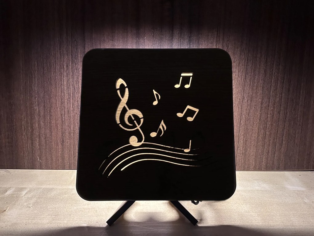 Li-Go "Noty"  lampa 19x19cm provedení povrchu: černá s patinou