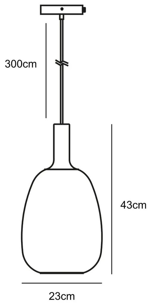 Závěsné svítidlo Nordlux Alton, kouřové sklo Průměr: Ø 23 cm