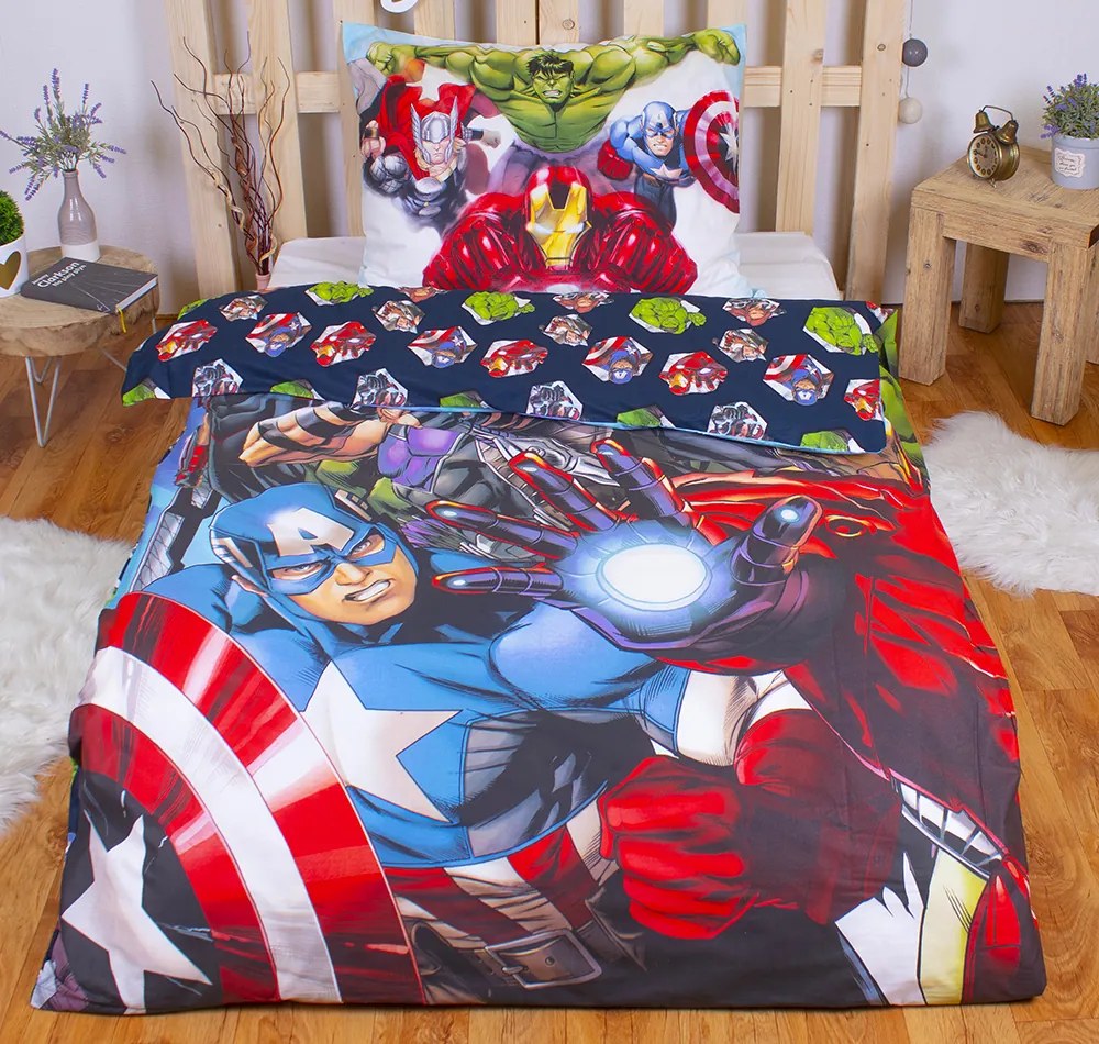 TOP Bavlněné povlečení 140x200+70x90 Avengers Ultimate