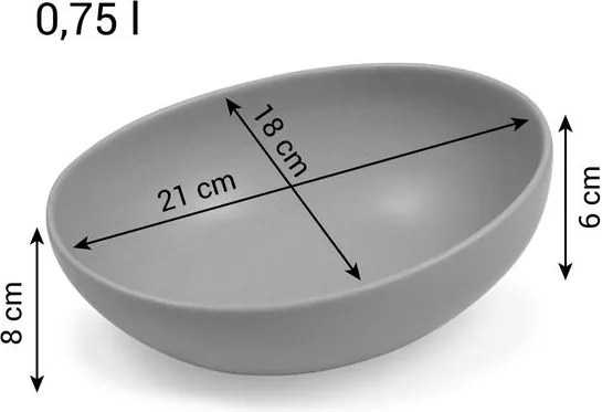TESCOMA Miska FANCY HOME Stones 21 cm, bílá
