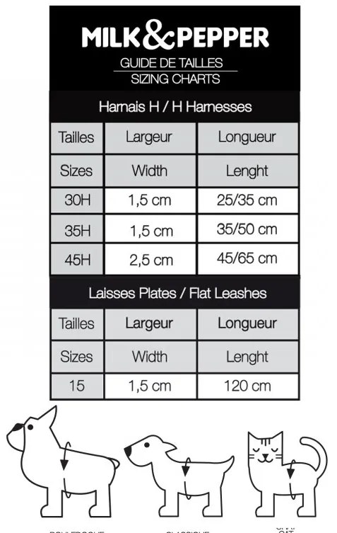 MILK&PEPPER Postroj pro psy Flora Fleuri Fond Rose Velikost: 35