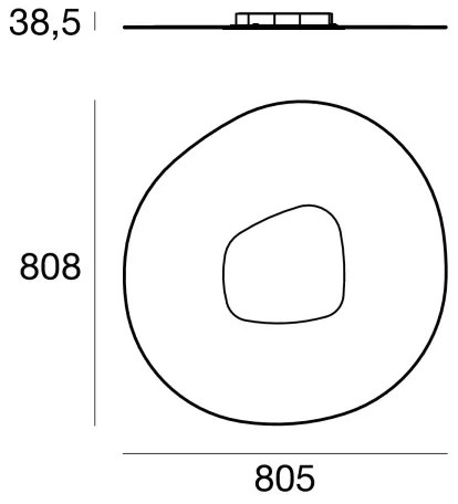 Linea Light 90347- LED Stropní svítidlo ANTIGUA LED/46W/230V 80,8 cm CRI 90 bílá