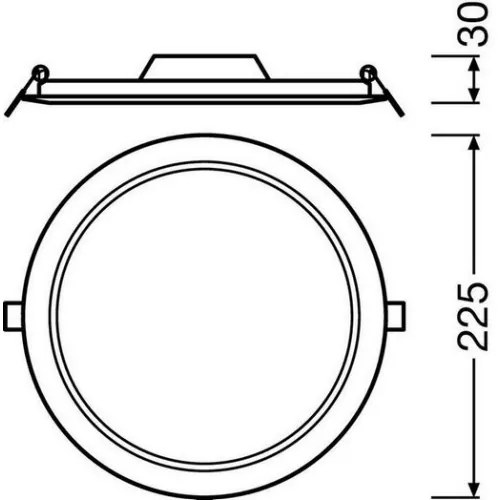 LED podhledové svítidlo LEDVANCE Slim Round 210mm 18W/6500K studená bílá