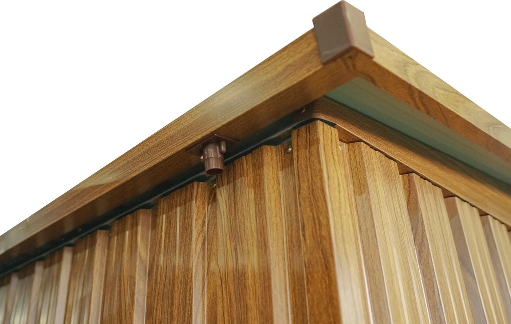 Zahradní domek BestBerg ZDSL-4D / 4,6 m² / 238 x 194 x 202 cm / dekor dřevo/hnědá