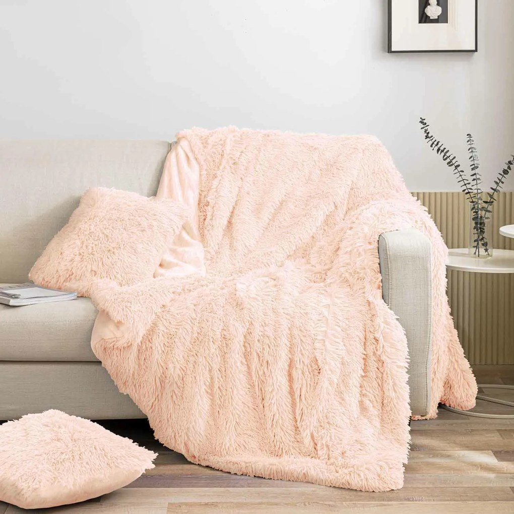 Spod Igły i Nitki Přehoz na postel 200x220 Fleecy peach fleece fleece na postel