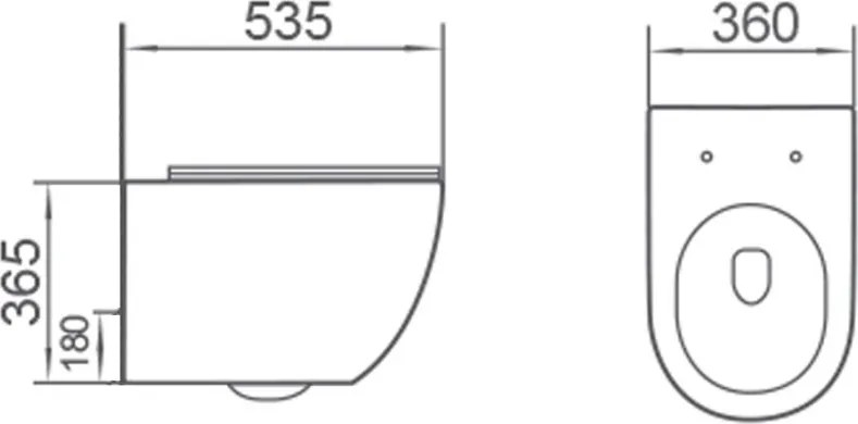Mexen Lena 2.0 WC mísa Rimless se sklápěcí slim sedátkem, duroplast, bílý lesk - 3022L4000