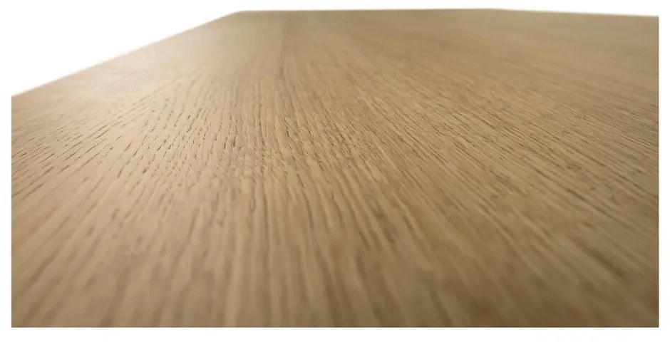Rozkládací jídelní stůl s přídavnou deskou v dekoru dubu 90x180 cm Curved – Woodman