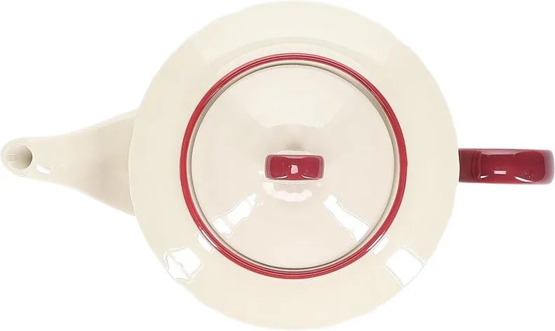 Vínová/slonovinová porcelánová konvice na čaj 920 ml Cyril – S|P Collection