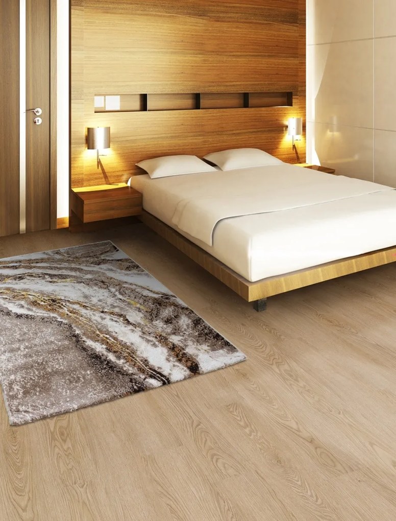 Spoltex, Kusový koberec Achat 732 dark beige, 120x170, béžová, obývací pokoj