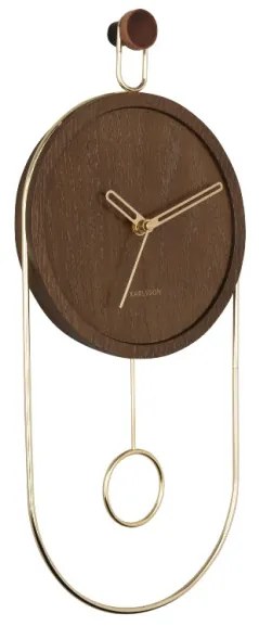 Designové kyvadlové nástěnné hodiny 5892DW Karlsson 46cm