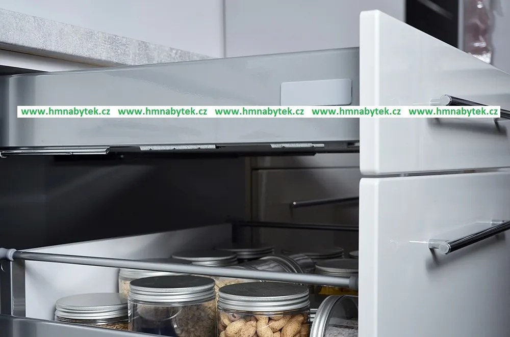 EXTOM Skříňka dolní rohová MALMO D13 U Korpus:: GREY, Dvířka:: permbroke