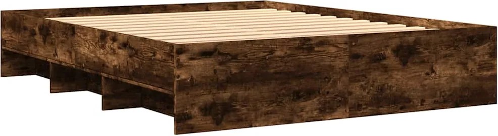 Rám postele bez matrace kouřový dub 150x200 cm kompozitní dřevo 3295650