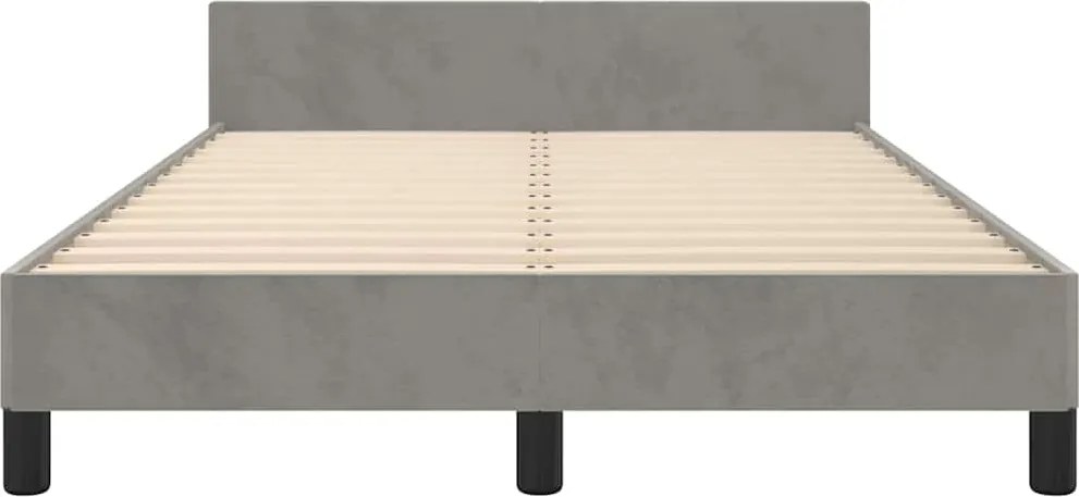 Rám postele bez matrace světle šedá 120 x 200 cm samet 3125989