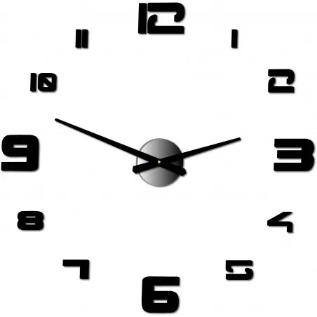 Nástěnné hodiny samolepicí velké Moderní hodiny | SENTOP 12P021 PLEXI 2D