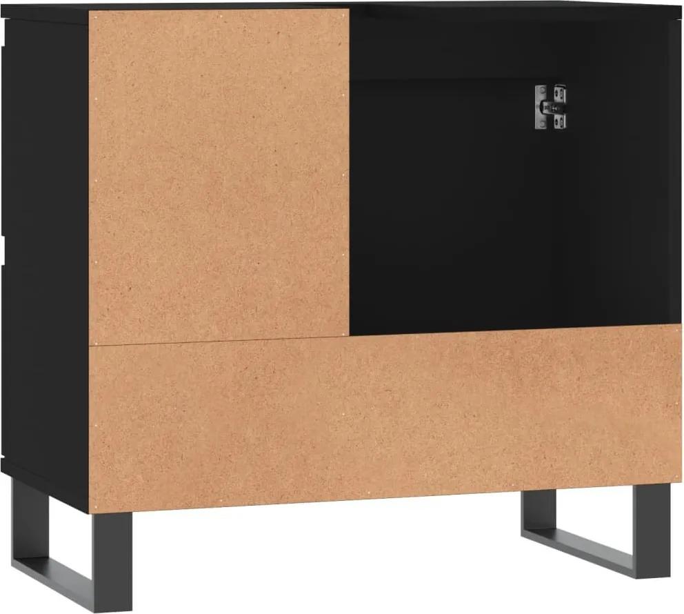 vidaXL Koupelnová skříňka 65 x 33 x 60 cm kompozitní dřevo [831613] Barva: Černá