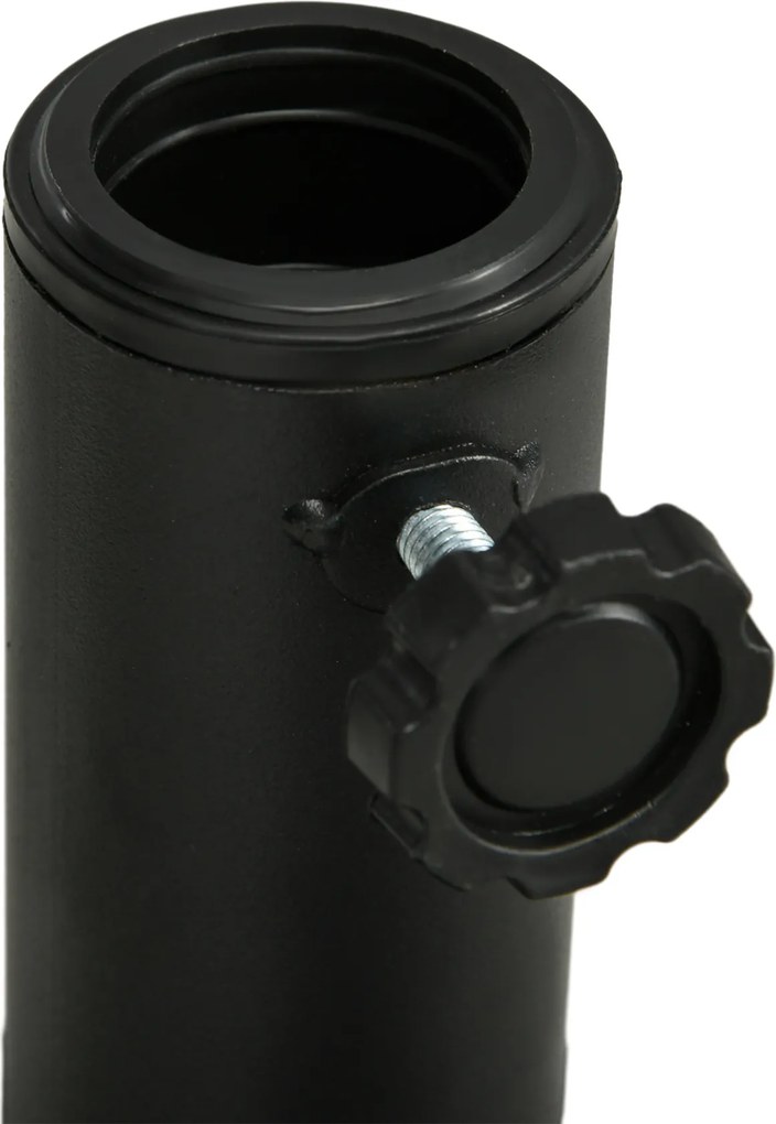 Outsunny Betonový stojan na slunečník 18 kg stojan na slunečník, kulatý držák na slunečník 32/38/48 mm černý