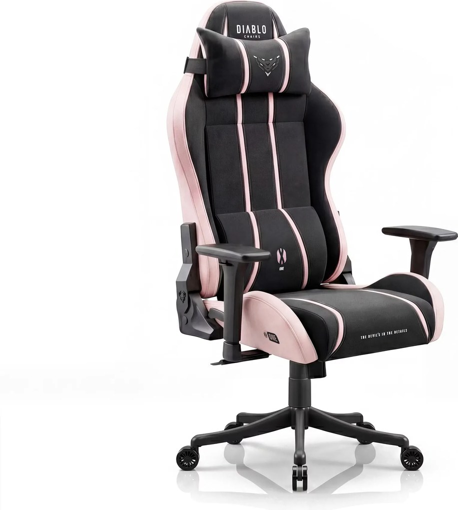 Látková herní židle černý-růžový Small Size: Diablo X-One 2.0 Akira Pink