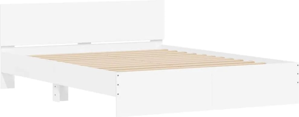 Rám postele s čelem a LED osvětlením bílý 160 x 200 cm 3207595