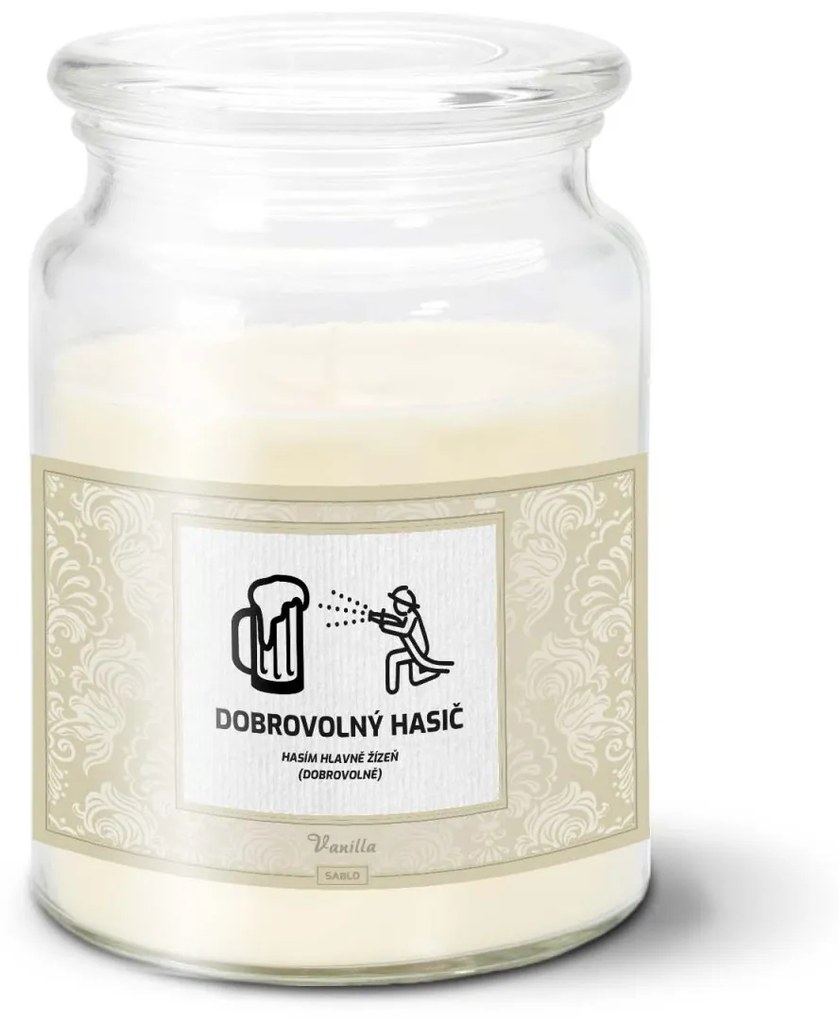 Sablio Svíčka Dobrovolný hasič - 500 g