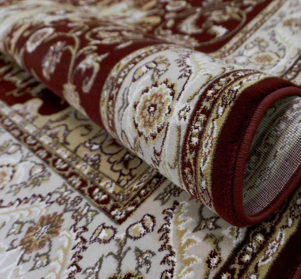 BE Koberec Shahrazad 4800 RED - červený béžový obdélníkový Rozměr: 60x100 cm