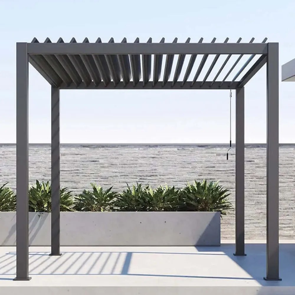 Bioklimatická pergola, antracit, 3x3 m, ZIA