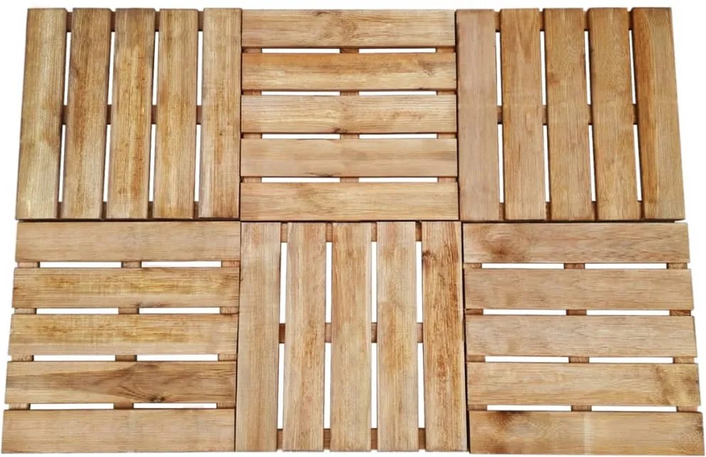 Terasové dlaždice - 8 ks - FSC dřevo - hnědé | 50x50 cm