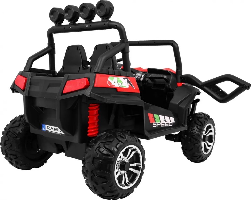 Ramiz Terénní bugina Grand Buggy Lift pro děti červená + pohon 4x4 + dálkové ovládání + MP3 + LED