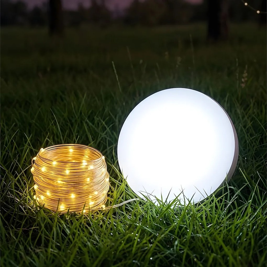 Solární LED světelný řetěz Corda, 9000k + 3000k, 8m