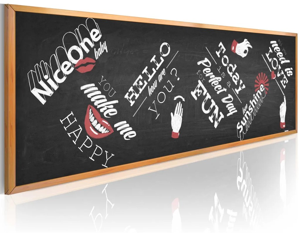 Obraz - Funny blackboard - 120x40