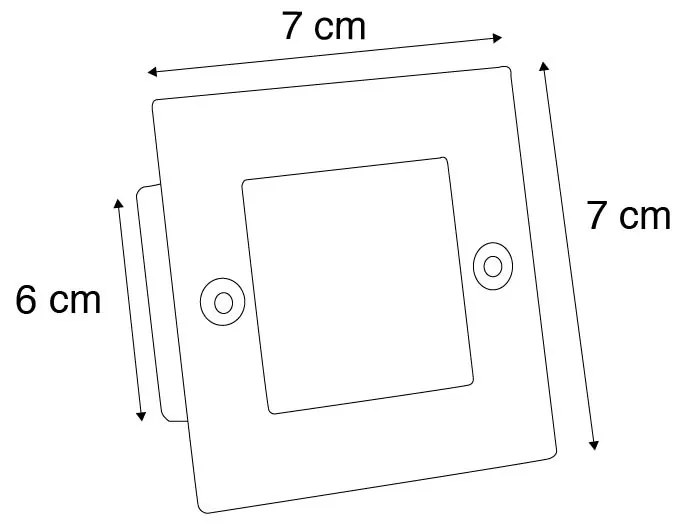 Sada 6 moderních zapuštěných bodových svítidel ocel vč. LED - Square 7