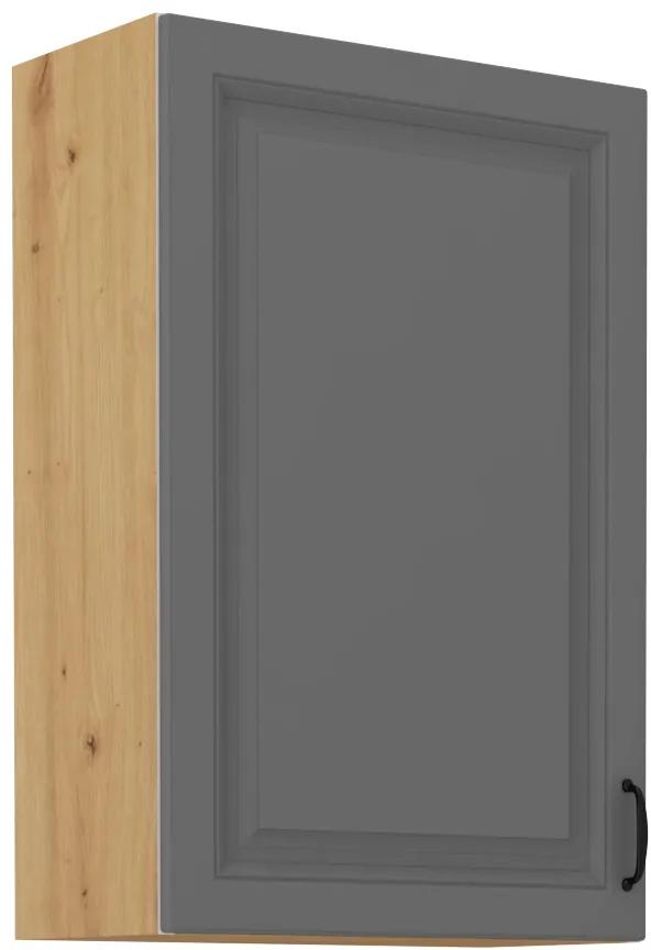 STL 60 cm skříňka horní jednodveřová STILO (výška 90 cm) Barevné provedení STILO: Dub Artisan / Jílově šedá
