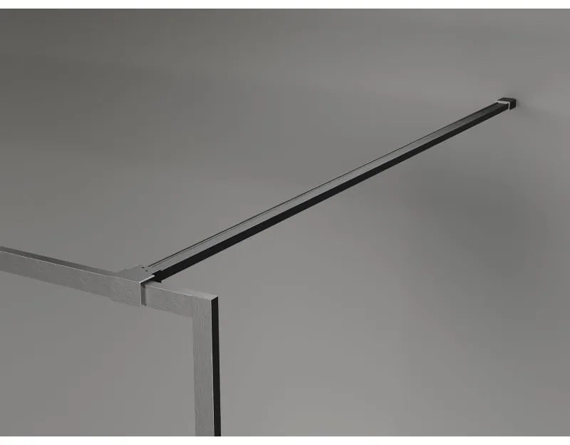 Mexen Kioto-F, sprchová zástěna s rámem 125 x 202 cm, 8 mm čiré sklo, grafitový profil, 800-125-104-66-00