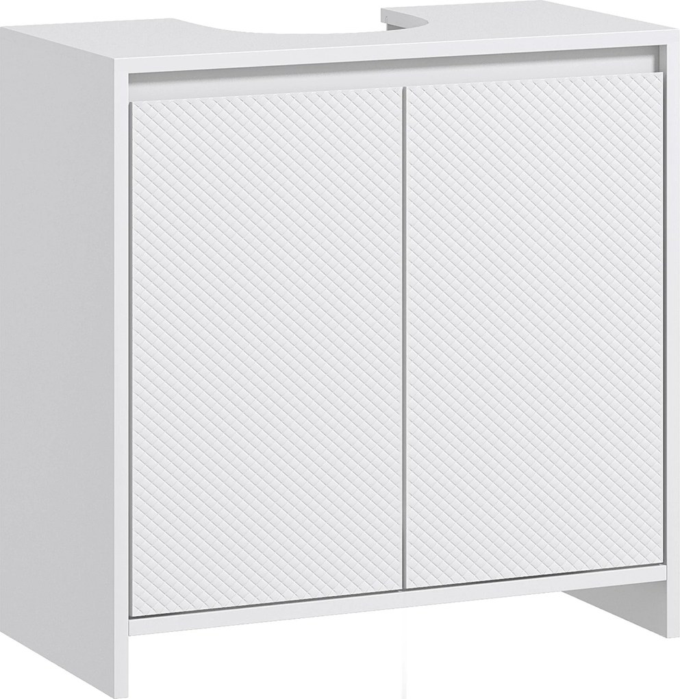 HOMCOM Podskříňková koupelnová skříňka Moderní koupelnová úprava se policí a proti převrhnutí, nosnost 40 kg, 60x30x60 cm, bílá | Aosom