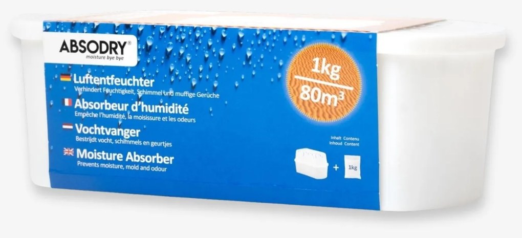 Everbrand Sweden Everbrand pohlcovač vlhkosti Absodry Big Compact pro místnost do 80 m3, 1000 g