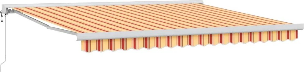 Stahovací markýza Žlutá a Červená 400 × 300 cm Textil a kov 3330539