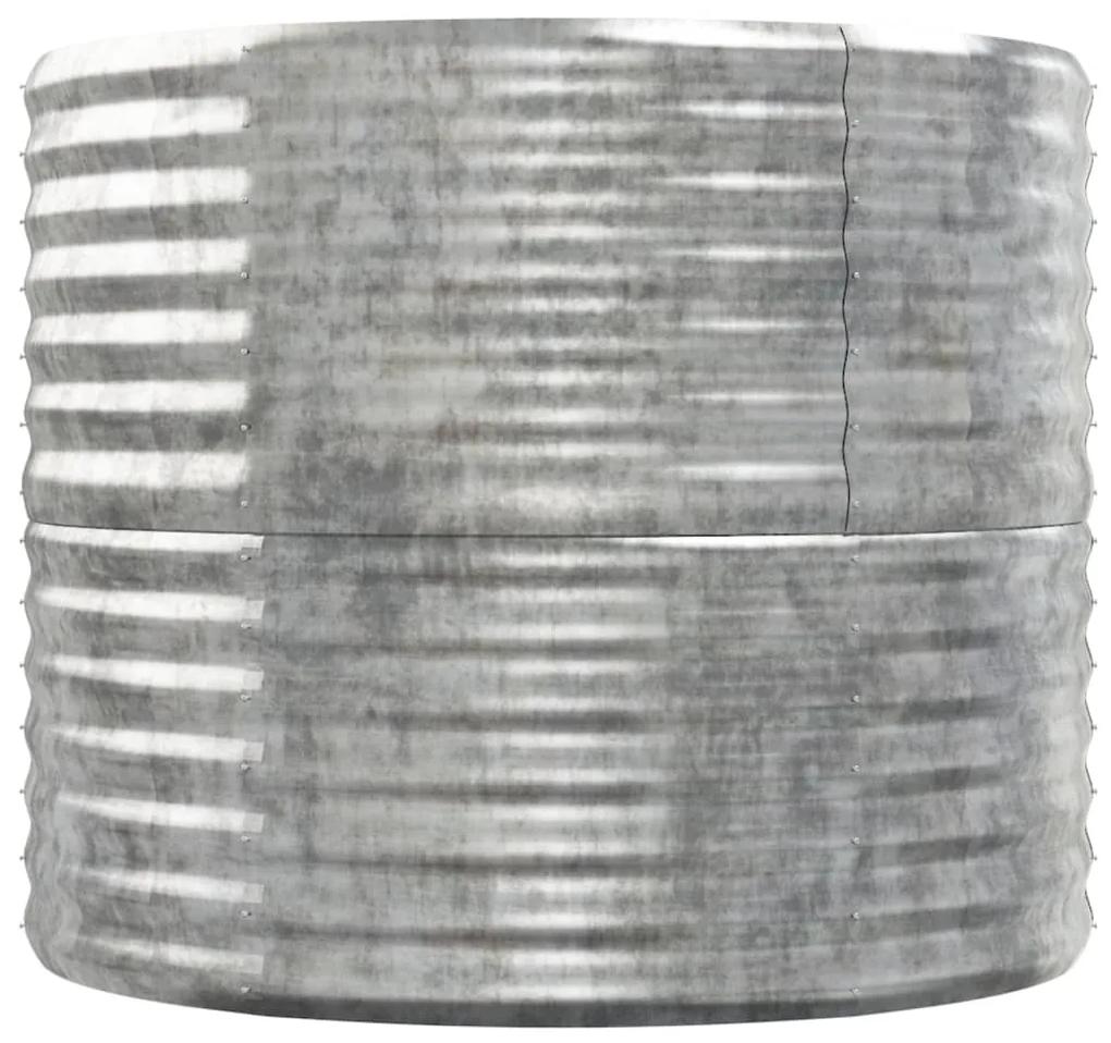 Vyvýšený záhon práškově lakovaná ocel 152x80x68 cm stříbrný,  318952