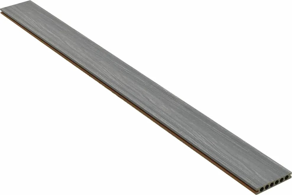 Terasová prkna WPC s příslušenstvím hnědá a šedá 10 m² 2,2 m 3070463