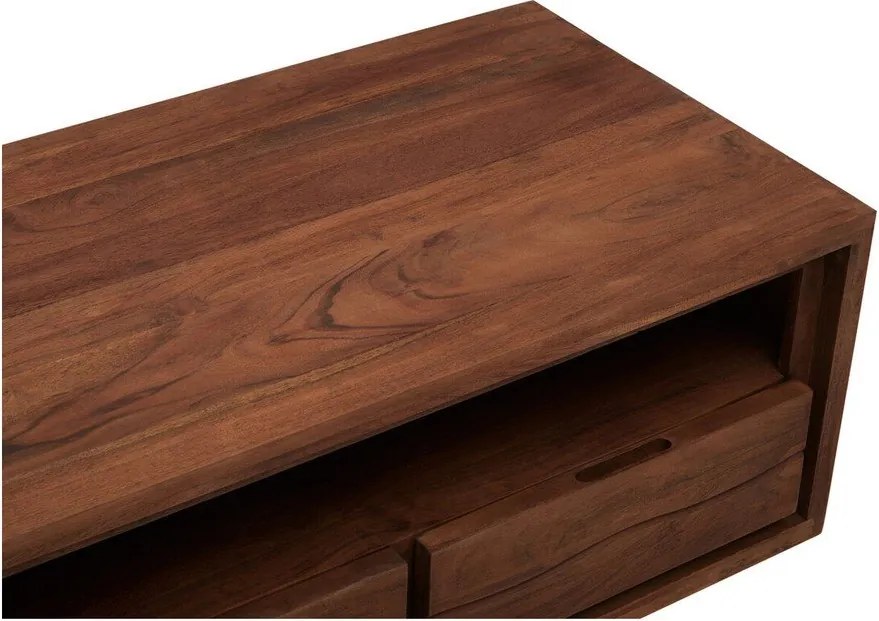 TV stolek z masivu akácie v tmavě přírodní barvě 140x52x50 cm Simla – Premier Housewares