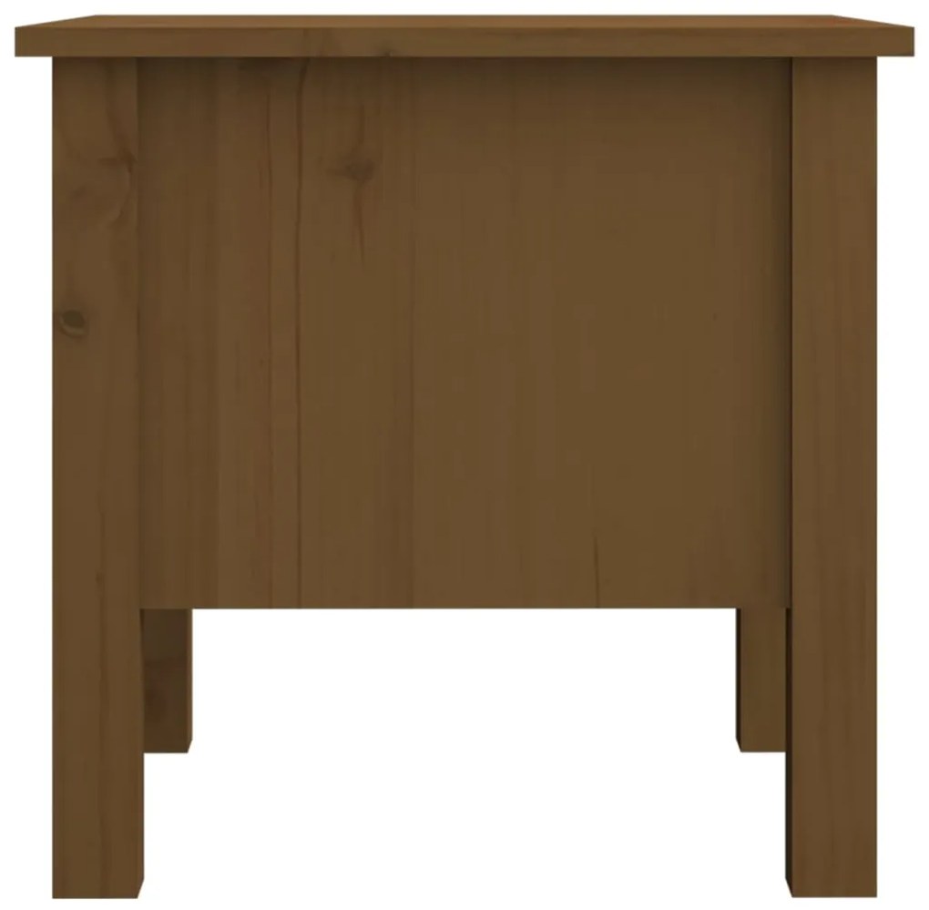 Odkládací stolek medově hnědý 40 x 40 x 39 cm masivní borovice - Default Title