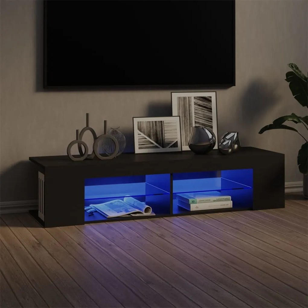 vidaXL TV skříňka s LED osvětlením 135x39x30 cm [804231] Barva: hnědý dub