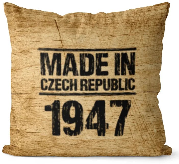 Polštář Made In + rok (Velikost: 55 x 55 cm, rok: 1947)