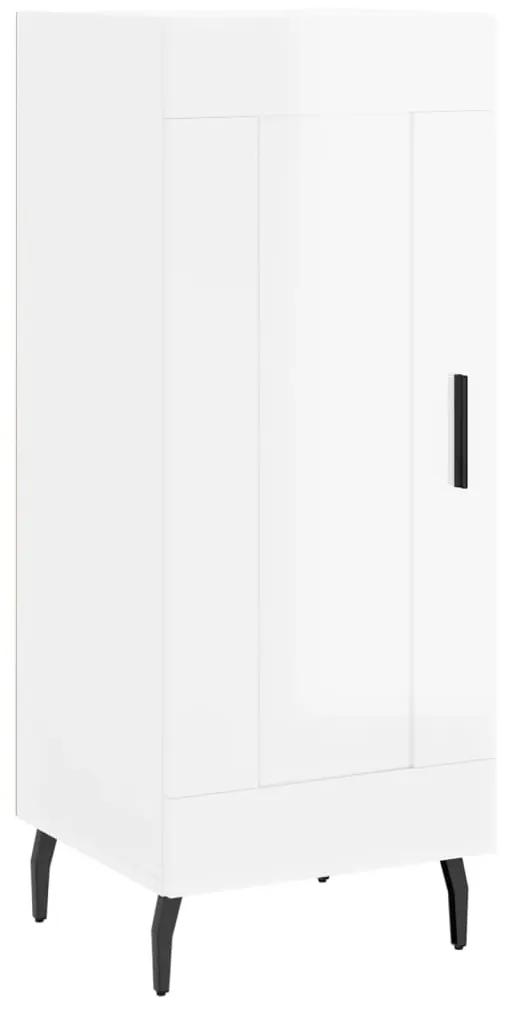 Skříň highboard bílá s vysokým leskem 34,5x34x180 cm kompozit
