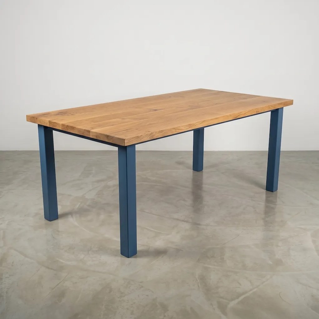 KULHÁNEK Jídelní stůl "Tabi" Velikost desky: 250x90 cm, Odstín podnože: bílá - RAL 9010