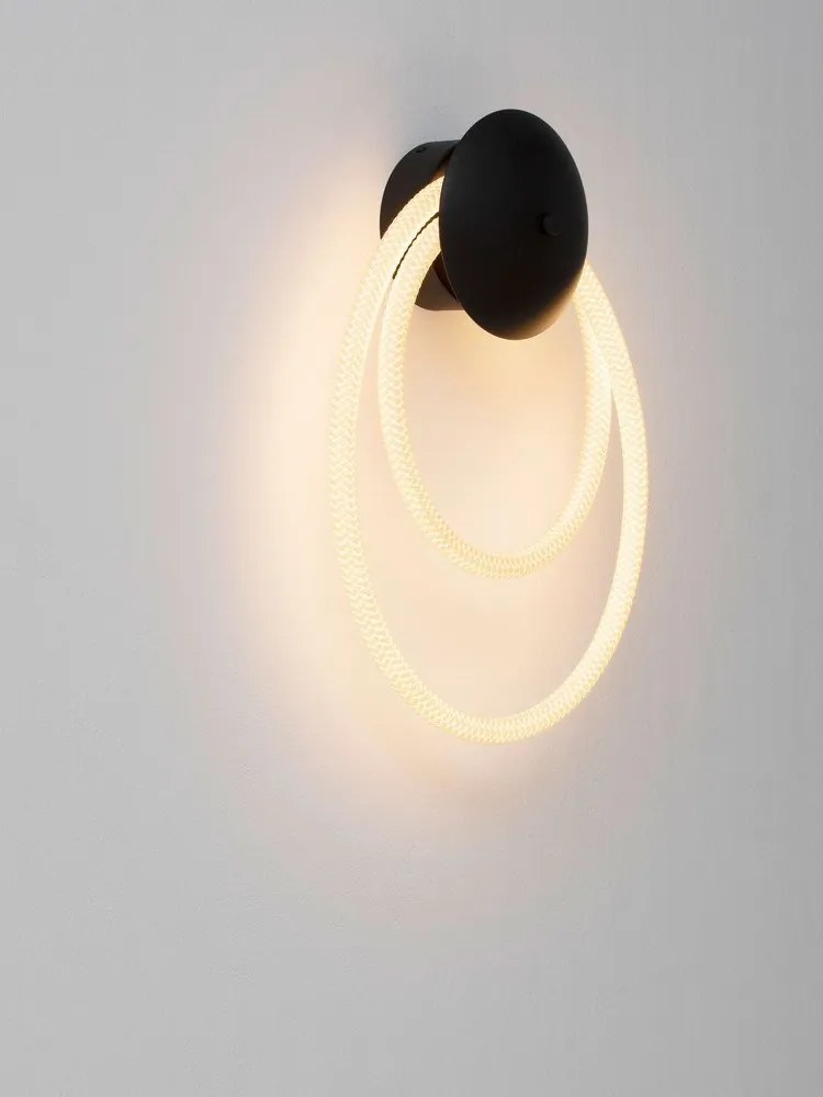 Bílé/matně černé ocelové LED nástěnné svítidlo Ilane – Nova Luce