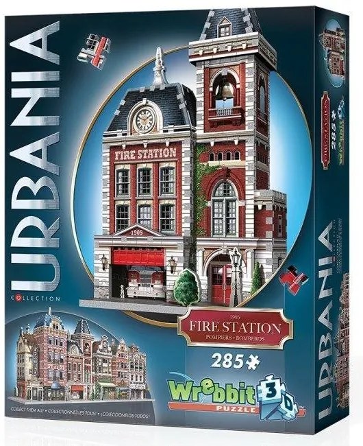 3d puzzle wrebbit 3d puzzle urbania: hasičská stanice 285 dílků